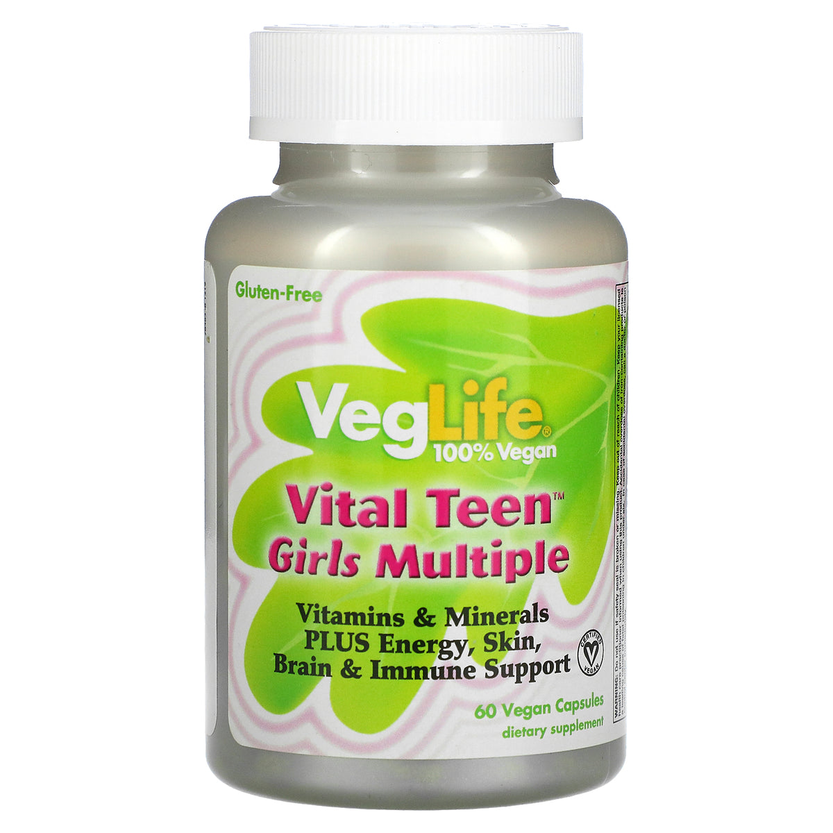 VegLife, Vital Teen Girls Multiple - Vegan Capsules/60 Count | Health ...