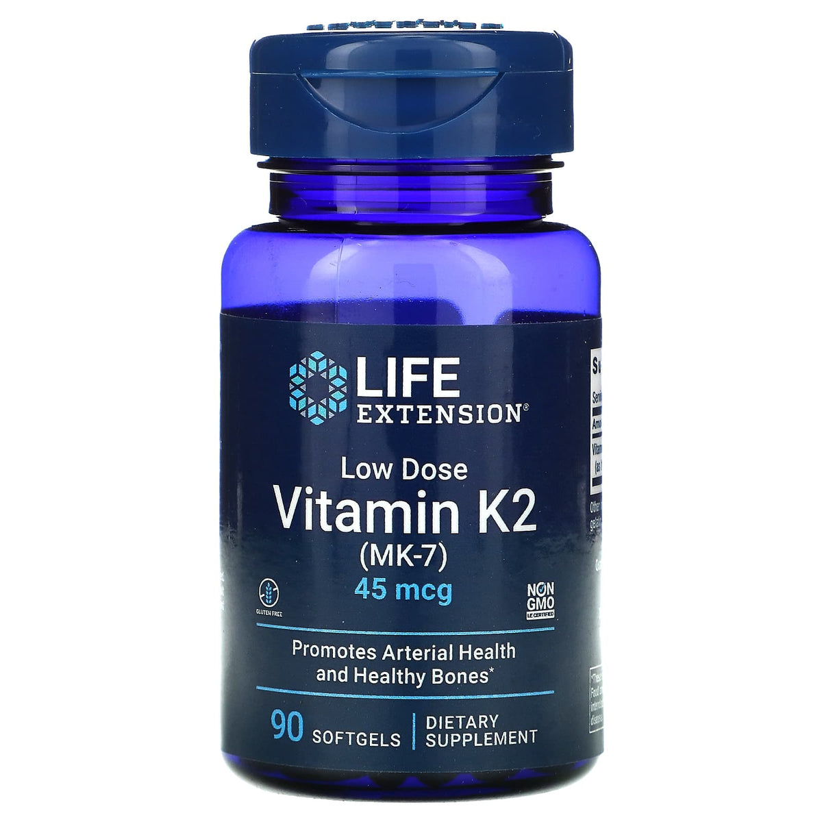 Life Extension, Low Dose Vitamin K2 - Softgels/45 mcg/90 Count | Health ...